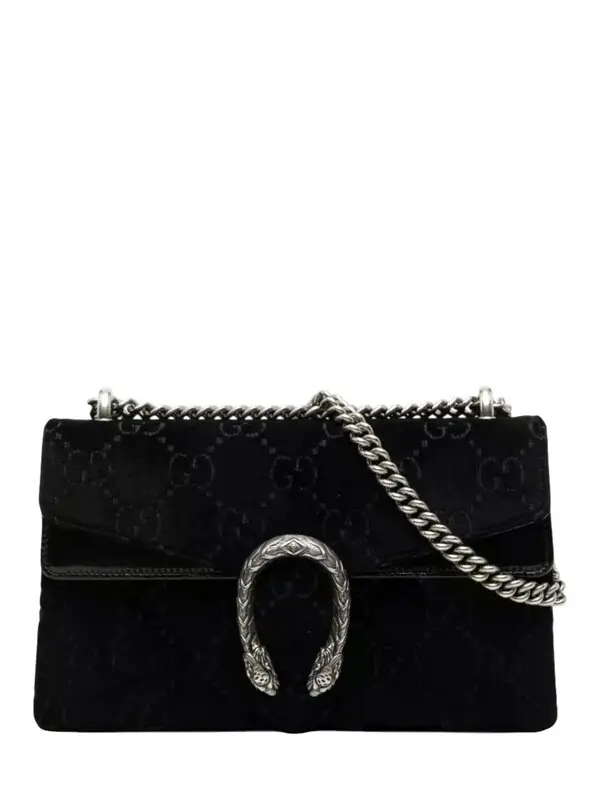 Gucci Gg Velvet Dionysus Shoulder Bag - Black