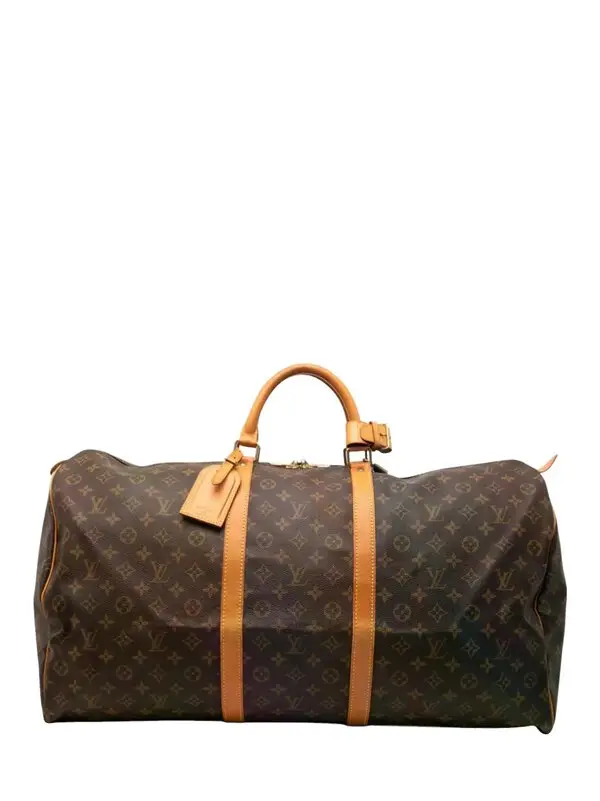 LOUIS VUITTON 1995 Monogram Keepall 60 Travel Bag - Brown