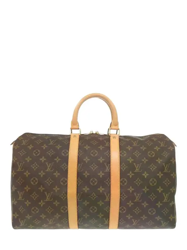 LOUIS VUITTON 1997 Monogram Keepall 45 Travel Bag - Brown