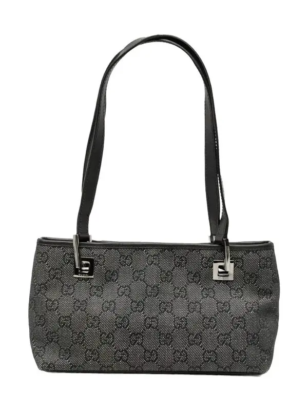 Gucci Gg Denim Shoulder Bag - Grey