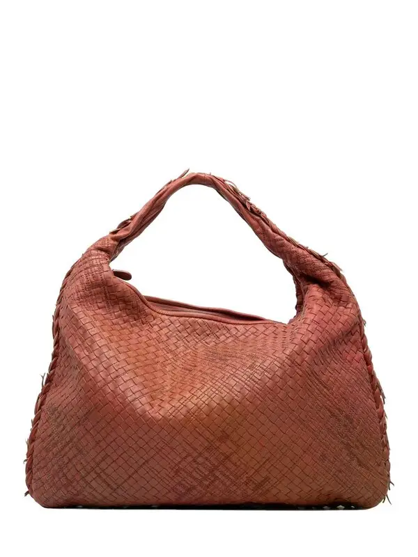 Bottega Veneta Large Nappa Intrecciato Veneta Hobo Bag - Red