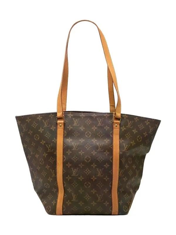 LOUIS VUITTON 2003 Monogram Sac Shopping Tote Bag - Brown