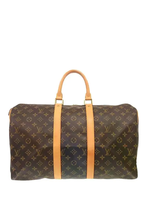 LOUIS VUITTON 2003 Monogram Keepall 45 Travel Bag - Brown