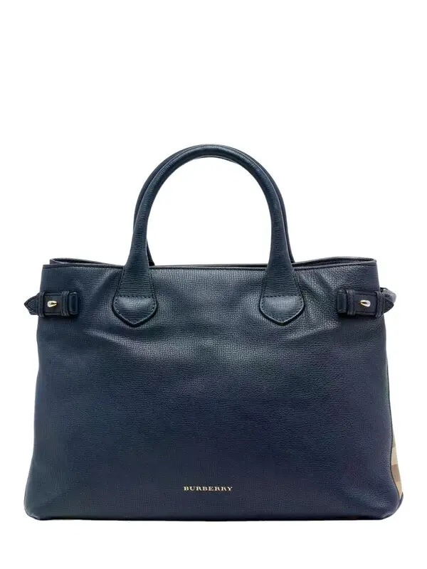Burberry Medium Banner Satchel - Blue