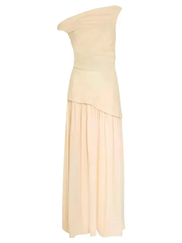 Faithfull The Brand Roma One-shoulder Maxi Dress - Neutrals