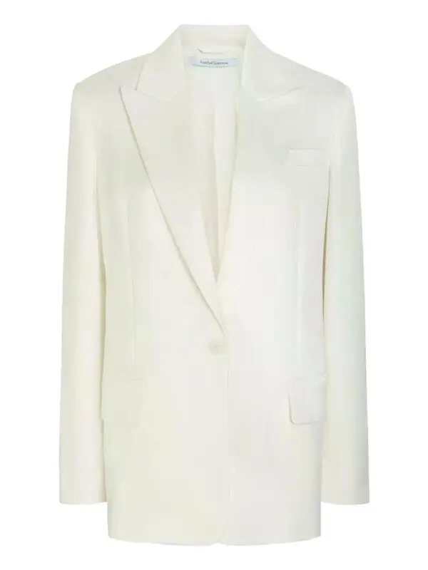 Another Tomorrow Single-breasted Blazer - White