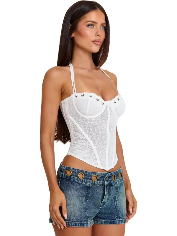 OUTCAST Ardelle Corset Top - White
