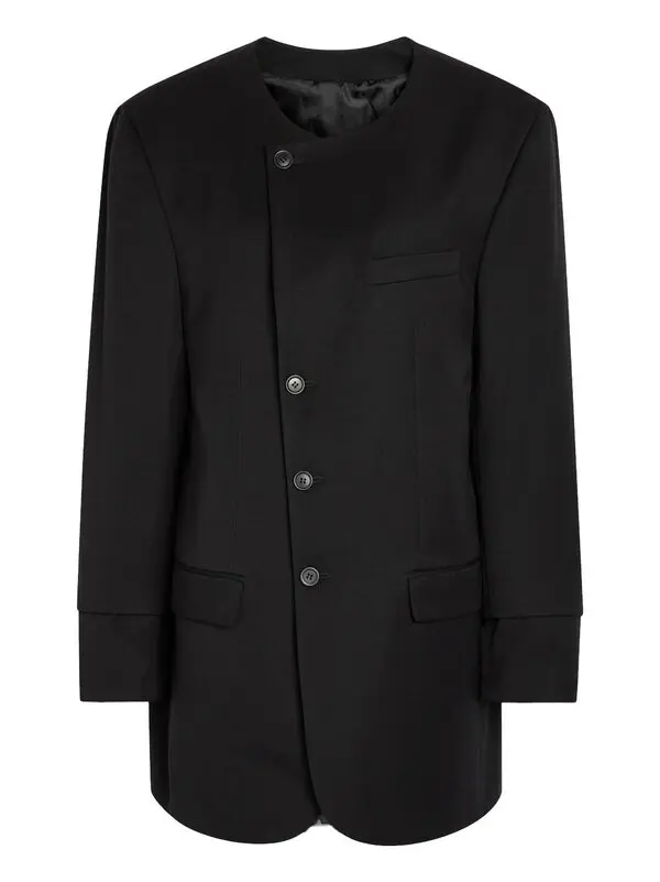 BETTTER Oversized Wool-blend Mini Blazer Dress - Black