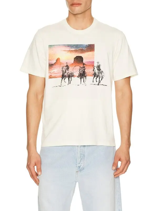 ONE OF THESE DAYS The Day The Rains Came Tshirt In White - Bone