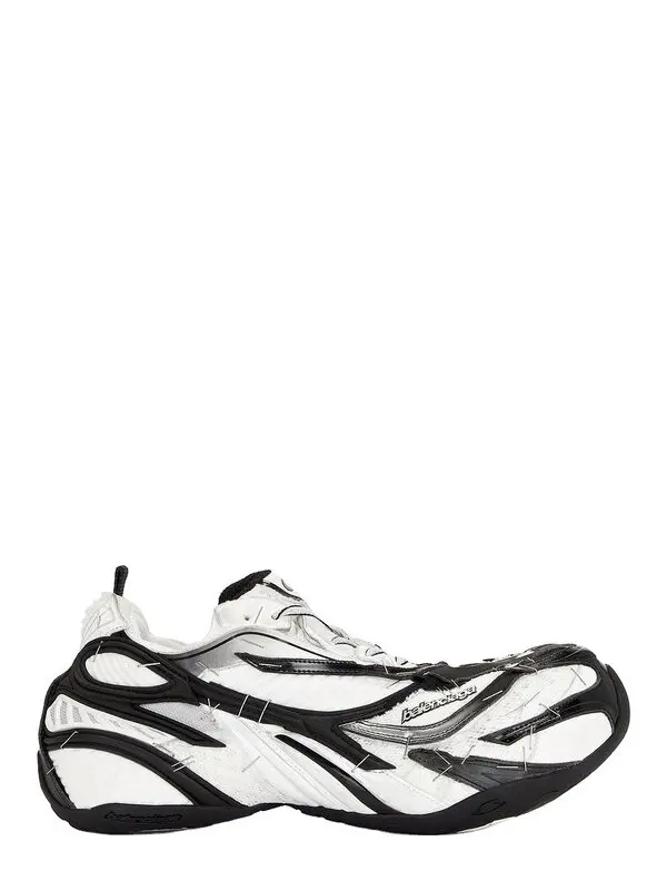 Balenciaga Soleless Sneaker - Black  White  & Silver