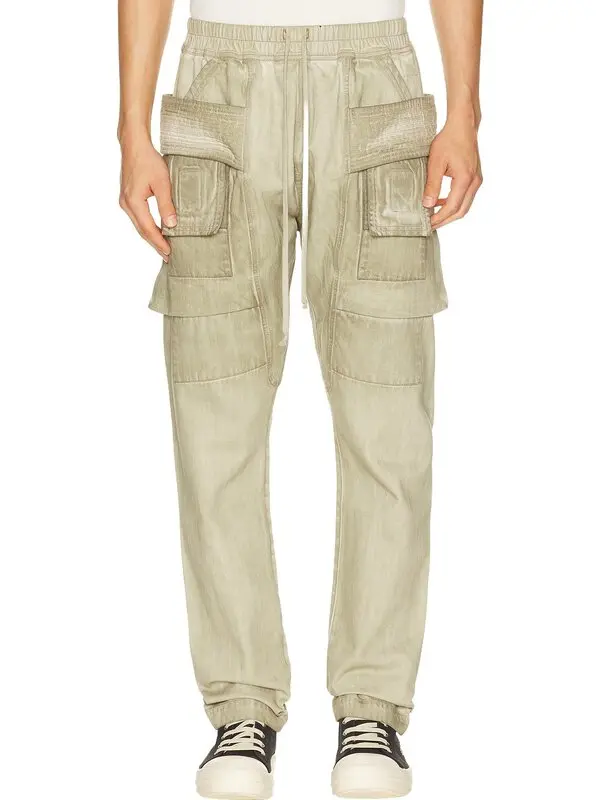 Rick Owens Creatch Cargo Drawstring Trousers - Sand