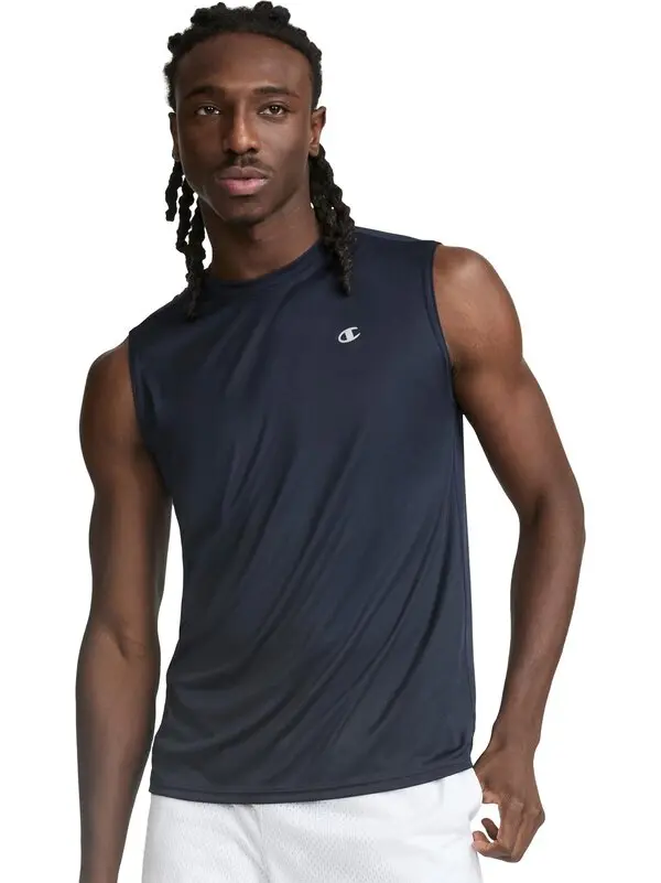 Champion Sport Muscle Tank With Reflective C Logo - Deep Navy