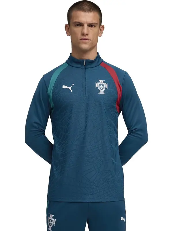 PUMA Portugal Quarter-zip Soccer Top - Blue