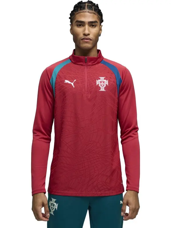 PUMA Portugal Quarter-zip Soccer Top - Red