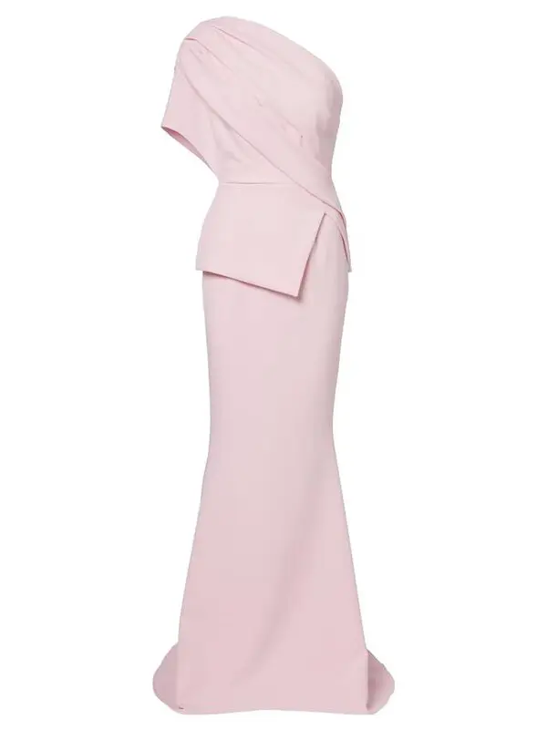 Safiyaa Elyna One-shoulder Crêpe Gown - Pink