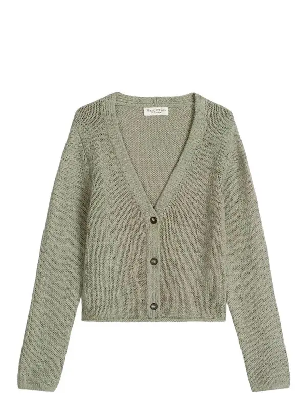 Marc O'polo Buttoned Long-sleeve Cardigan - Green