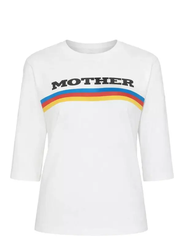 MOTHER Rainbow Stripe T-shirt - White