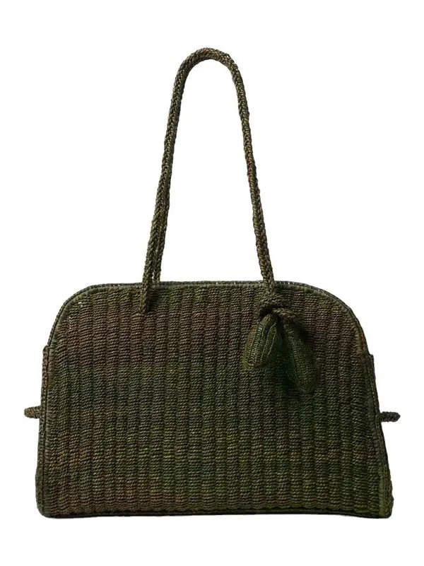 Jacquemus Turismo Raffia Shoulder Bag - Green