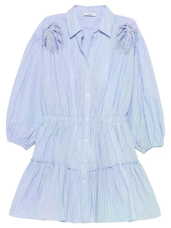 Sandro Striped Mini Dress - Blue