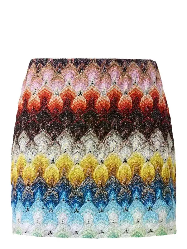 Missoni Patterned Mini Skirt - Blue