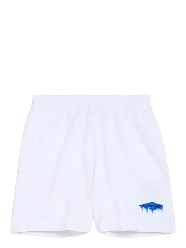 Balenciaga Wet Brush Relaxed Fit Shorts - White