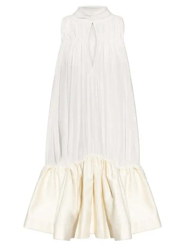 ROTATE BY BIRGER CHRISTENSEN Short Dress With Draping - White