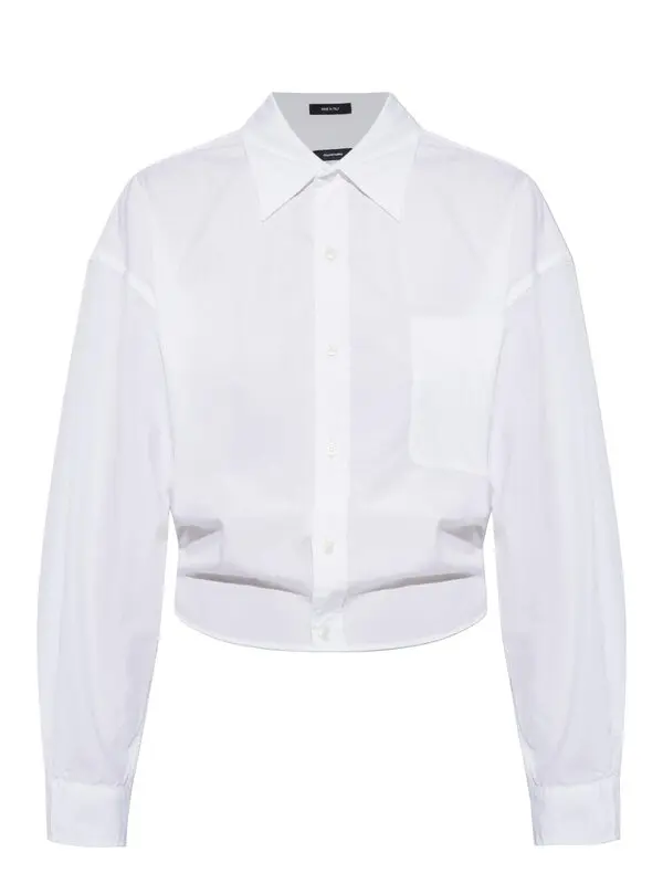 R13 Cropped Cotton Shirt - White