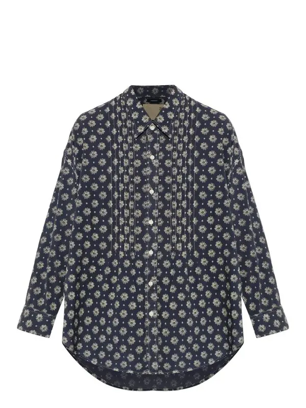 R13 Oversized Shirt - Navy Blue