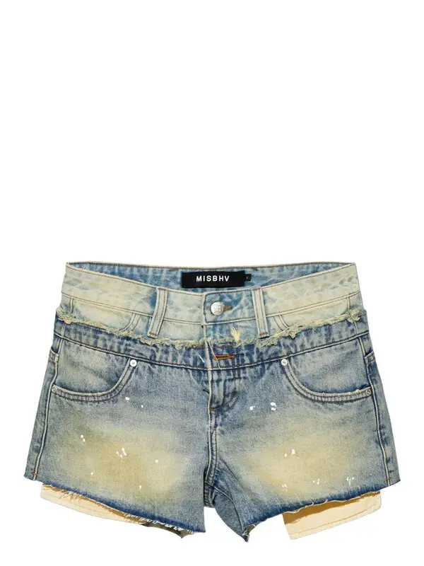 MISBHV Vintage-effect Denim Shorts - Blue