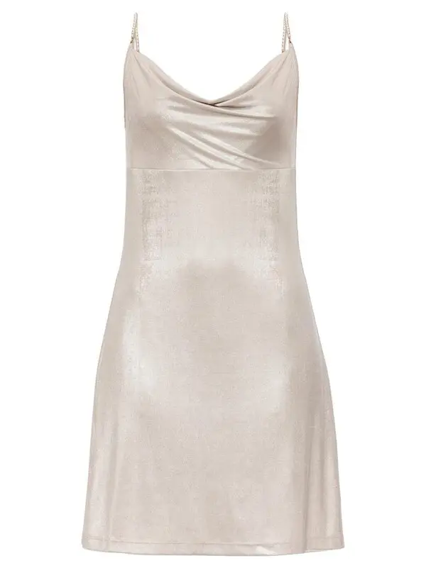 Versace Pearl-strap Mini Dress - Cream