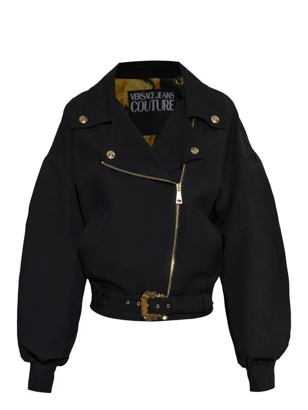 Versace Short Belted Jacket - Black