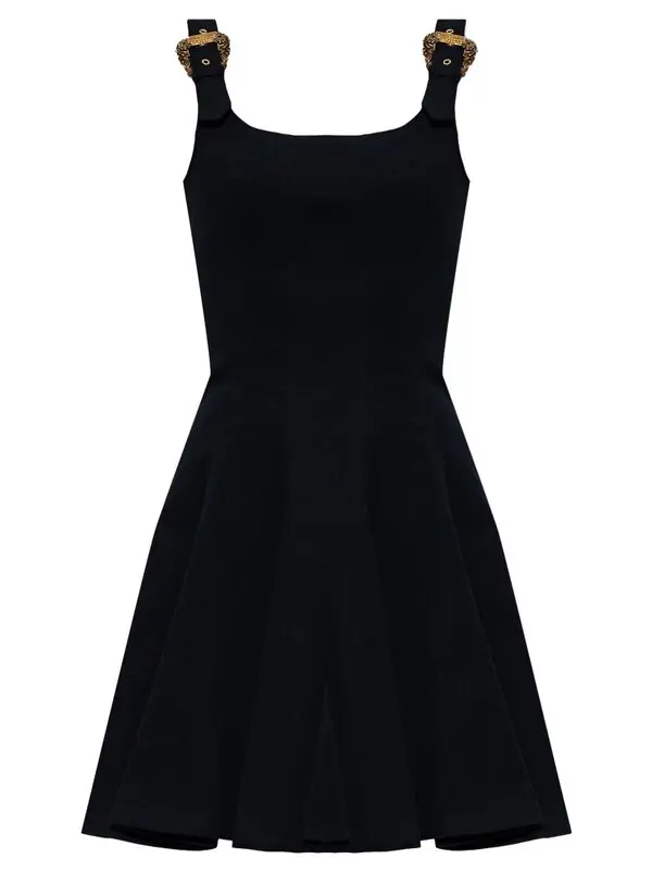 Versace Strappy Fit & Flare Dress - Black