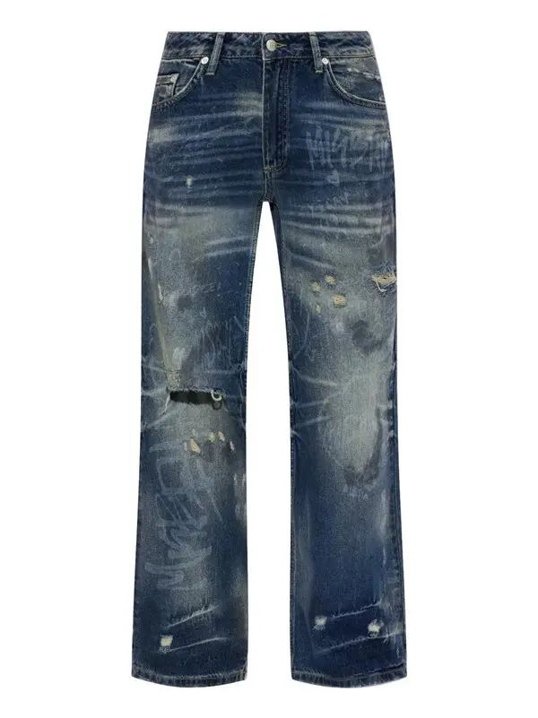 MISBHV Vintage-effect Jeans - Navy Blue