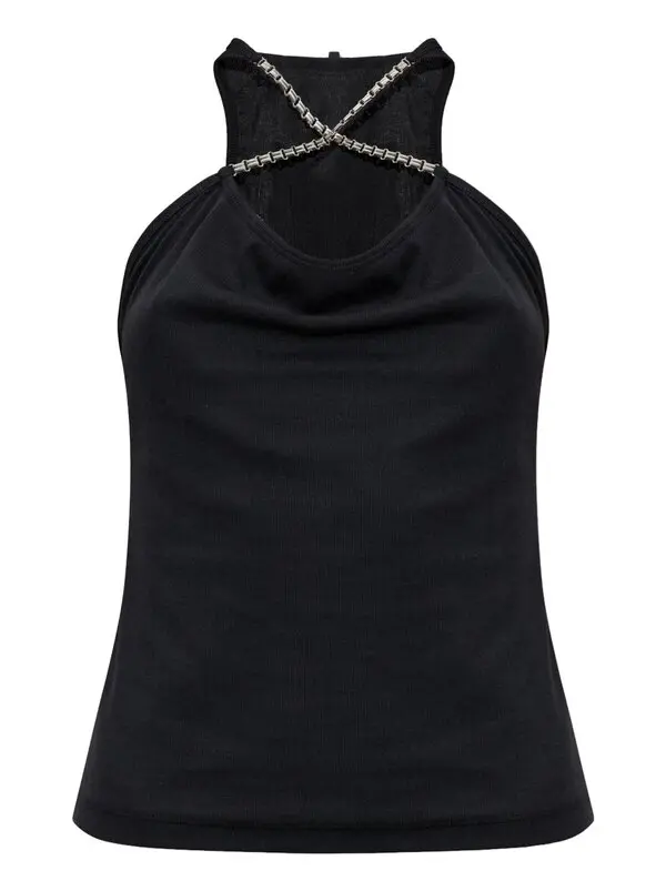 MISBHV Strappy Top With Chain Detail - Black