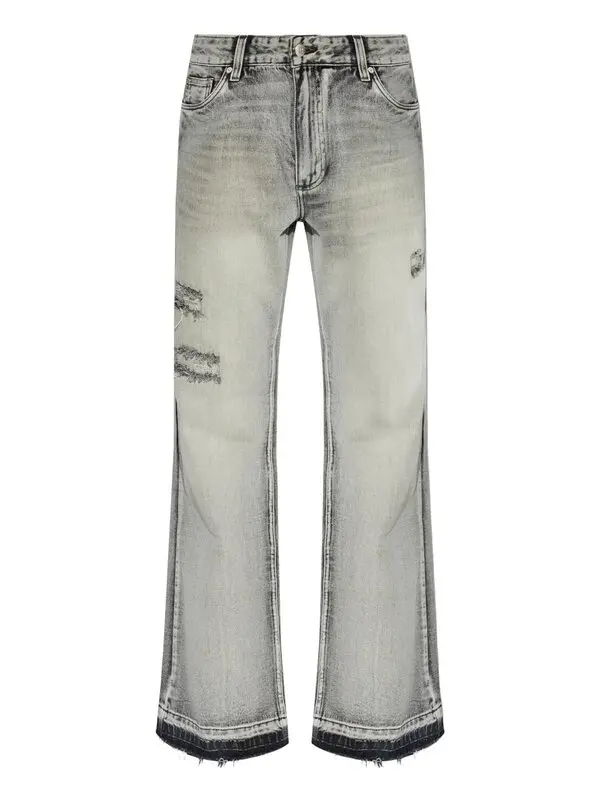 MISBHV Vintage Effect Bootcut Jeans - Grey