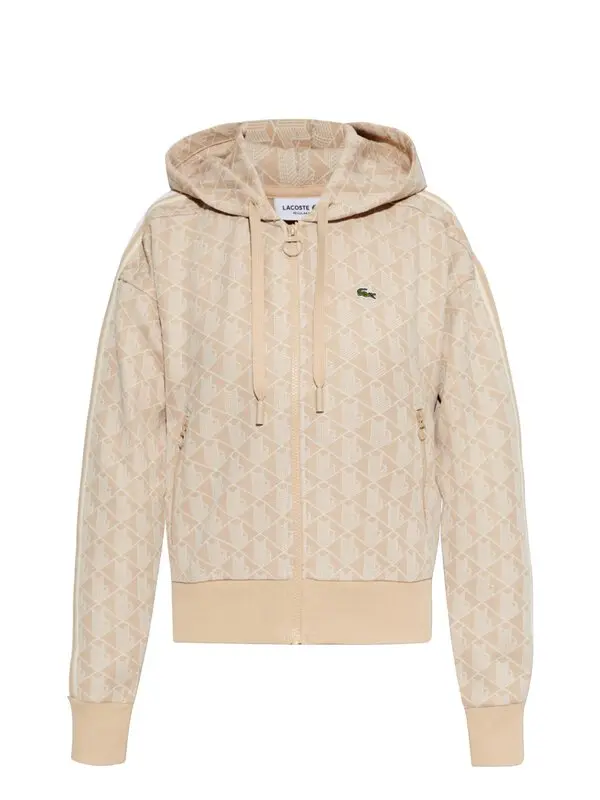 Lacoste Monogram Knit Sweatshirt - Beige