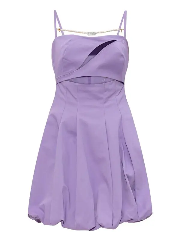 Versace Short Dress With Cutout Detail - Purple