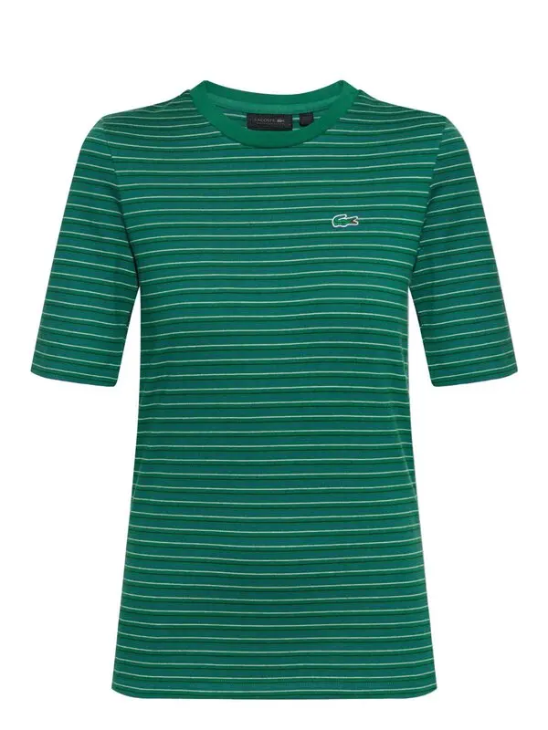 Lacoste Striped Logo T-shirt - Green