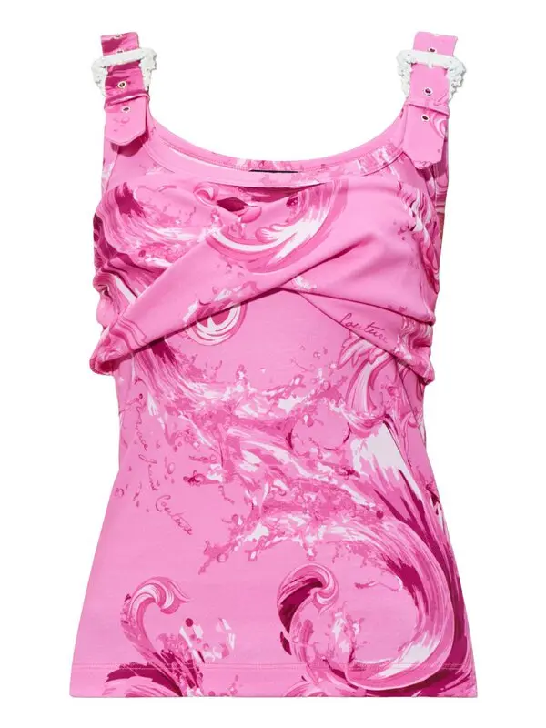 Versace Buckle Detail Top - Pink