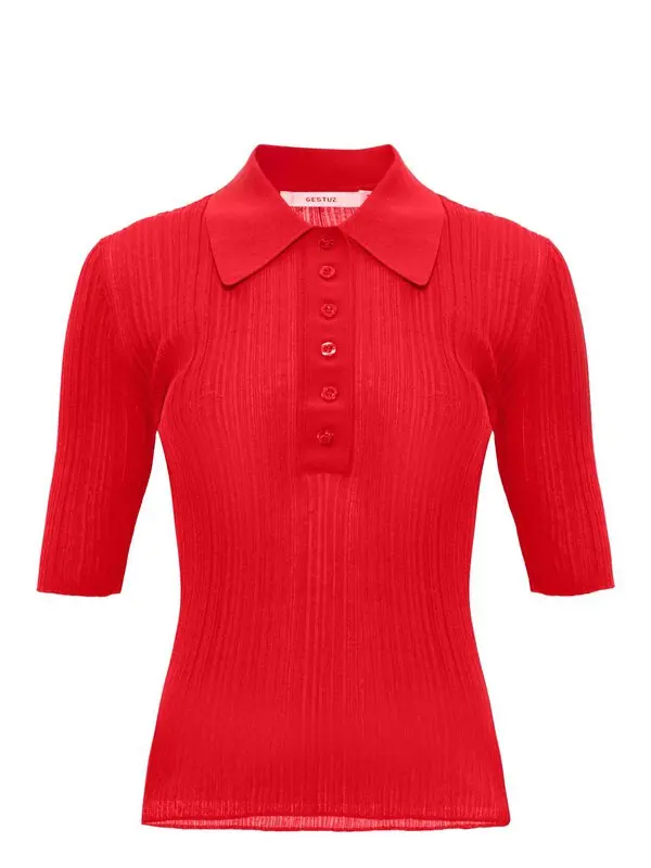 GESTUZ Polo Shirt - Red