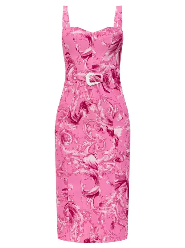 Versace Barocco Strap Dress - Pink