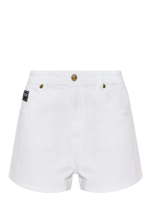 Versace High-rise Denim Shorts - White