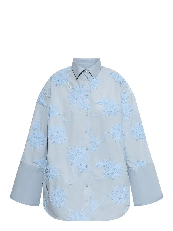 ROTATE BY BIRGER CHRISTENSEN Floral Motif Shirt - Blue
