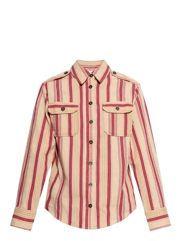 MARANT ETOILE Gelva Striped Shirt - Beige