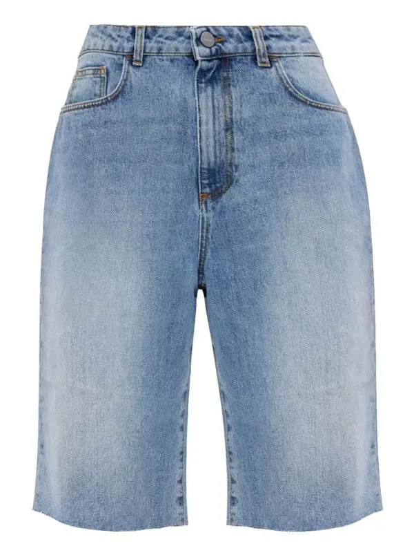 RÓHE Vintage-effect Denim Bermuda Shorts - Blue