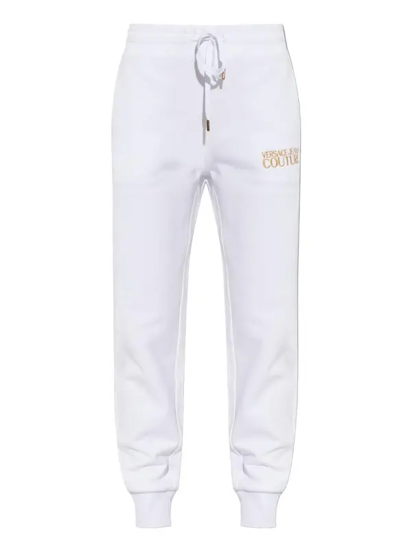 Versace Embroidered Logo Sweatpants - White
