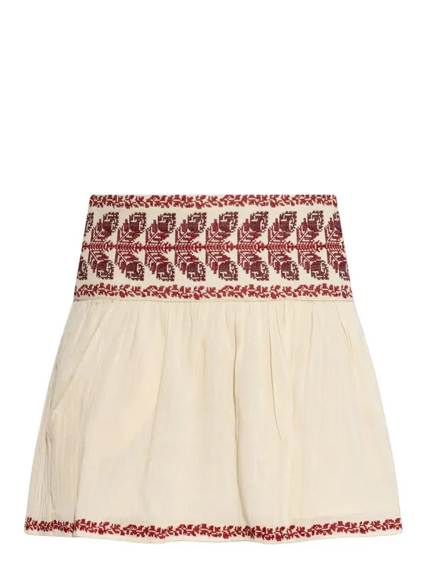 MARANT ETOILE Picadilia A-line Skirt - Cream