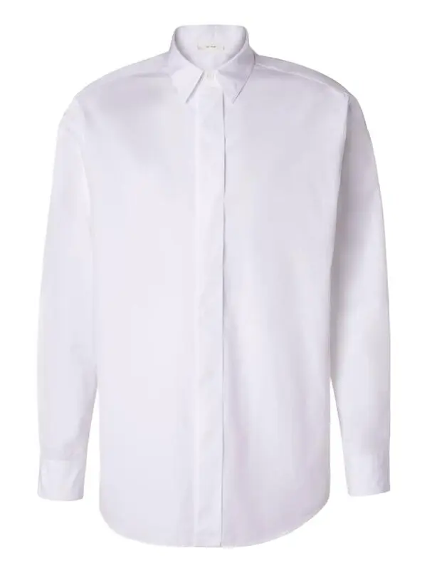 THE ROW Nilo Cotton Poplin Shirt - White