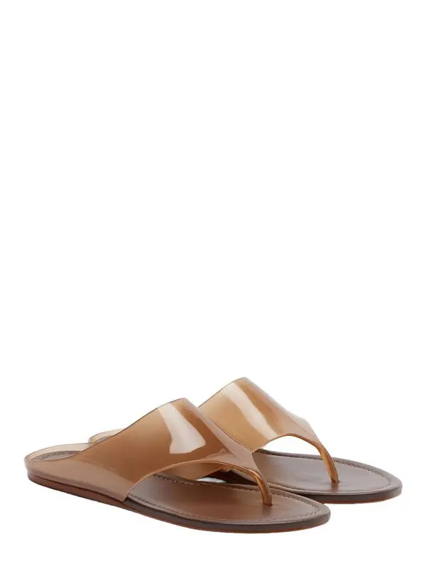Farm Rio Leather-lined Thong Sandals - Brown
