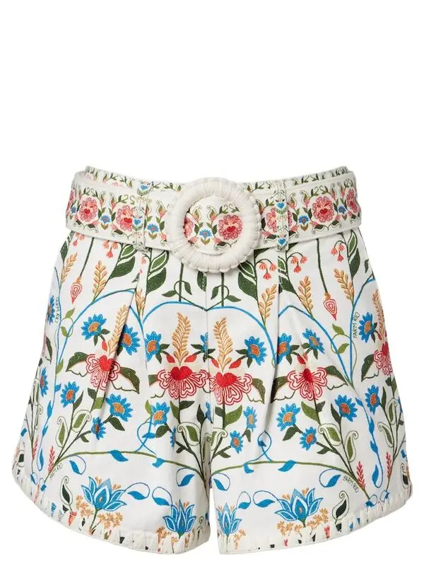 Farm Rio Fraga Floral Cotton Shorts - Multicoloured